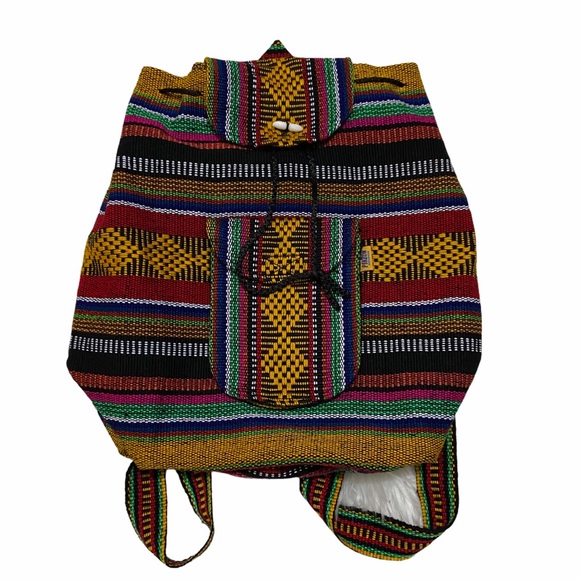 pinzon | Bags | Woven Mexican Backpack Bag 5x15 Terracotta Hippie Boho ...